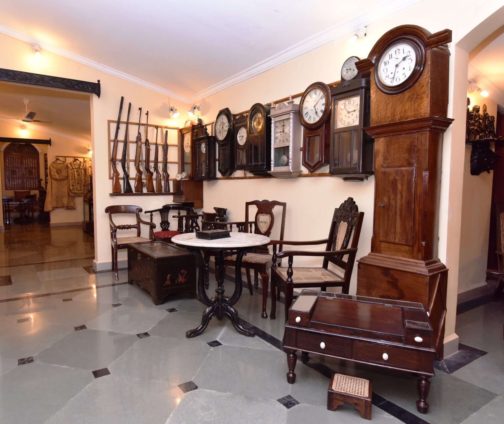 Guns-clocks-and-furniture-at-Goa-Cruti-Museum | Ranjan Pal